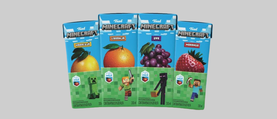 Tial lança linha de sucos com embalagem do jogo Minecraft - Giro News